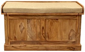 Indický nábytek - Truhlice Rami 105x60x40 z indického masivu palisandr Natural