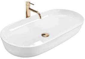 Rea Cleo, umyvadlo na desku 810x410x135 mm, bílá lesklá, REA-U0563