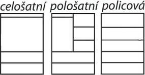 HP-Nábytek Skříň Beta 2D Praktik BUK ROZMĚR: (š/v/h) 95 x 135 x 55 cm pološatní