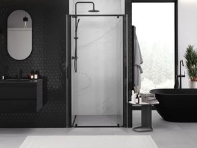 Mexen Exo dvojité sprchové dveře výkyvné 70 cm, transparentní, černé - 8182-070-000-70-00