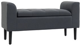 HOMCOM Lavice s úložným prostorem Čalouněná lavice Taburet Truhla do 130 kg, len-dotek tmavě šedá, 116 x 44 x 58 cm do předsíně a obývacího pokoje | …
