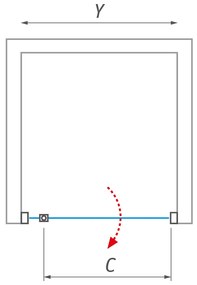 Roth Proxima Line sprchové dveře jednokřídlé 80 x 200 cm 525-8000000-00-15 brillant / satinato