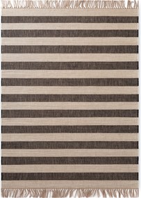 Hanse Home, Kusový koberec Handloom 106334 Playa White Black, 120x170, černobílá, chodba / předsíň