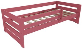 Vomaks Dětská postel DP 025 se zábranou Rozměr: 80 x 180 cm, Barva: barva růžová