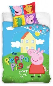 Carbotex Dětské bavlněné povlečení – Prasátko Peppa Já jsem Peppa Pig