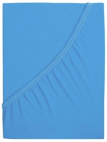 B.E.S. - Petrovice, s.r.o. Jersey prostěradlo s elastanem Lycra - Nebeská modrá 200 x 200