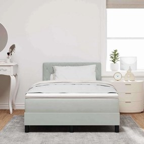 Postel s boxspringem s matrací Světle šedá 120 x 190 cm samet 3339092