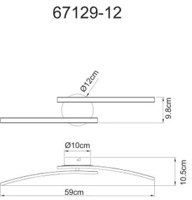 Globo 67129-12 - LED Přisazený lustr TANSY 2xLED/6W/230V