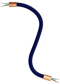 creative cables Creative flex - ohebná trubice potažena tmavě modrou textilií RM20 Délka: 30 cm, Barva komponentu: Matná měď