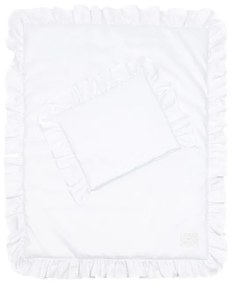 COTTON & SWEETS Povlečení Bavlněné New Born s kanýrem a výplní, Bílá - 50x65/23x27 cm