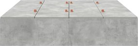 Rám postele s úložným prostorem Betonově šedá 150 x 200 cm 3335384
