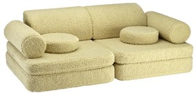 Zelená dětská pohovka z textilie bouclé 132 cm Settee – Wigiwama