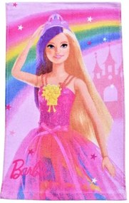 Carbotex Dětský froté ručník Barbie Růžový Svět 30x50 cm