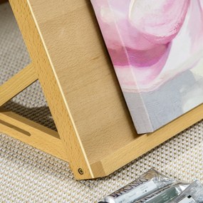 Vinsetto skládací stolní malířský stojan 75,8 × 51,4 × 51 cm — nastavitelný bukový stojan pro skici a vystavení