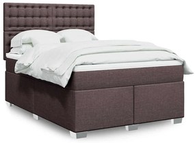 Box spring postel s matrací tmavě hnědá 140x190 cm textil 3292800