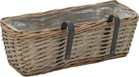 Květináč na balkon 2 ks proutěný s PE výstelkou 40 cm 246828