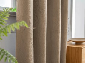 Zatemňovací závěs DUNES VELVET 140x250 cm, béžovohnědý Zavěšení: Kovové kroužky