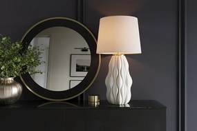 Moderní stolní lampa Cave 70cm bílo zlatá