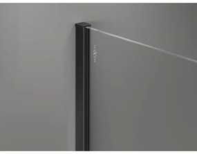 Mexen Kioto-X, sprchová zástěna 130 x 200 cm, 10mm šedé sklo, černý profil, 800-130-101-70-40-X