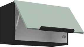 ARIA sc | horní skříňka 60 GU-36 1F výklopná | 60 cm | ANTI FINGERPRINT povrch | černá/aquamarine