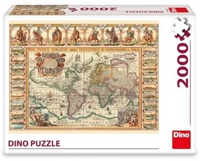 Dino Puzzle Historická mapa světa 2000 dílků