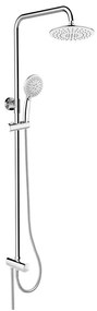 Mereo Sprchový set s tyčí, bílá hlavová sprcha a třípolohová ruční sprcha, bílý plast/chróm - CB95001SW1