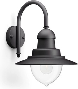 Philips 01652/30/pn venkovní nástěnné svítidlo raindrop 1x60w | e27 | ip44 - černá