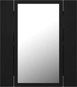vidaXL LED koupelnová skříňka se zrcadlem 40 x 12 x 45 cm akryl [804949] Barva: Černá