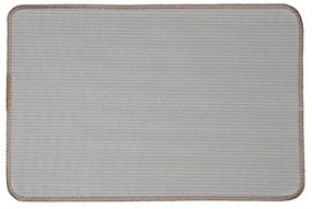 Hnědá koupelnová předložka se srdíčkem - 58*38*1 cm