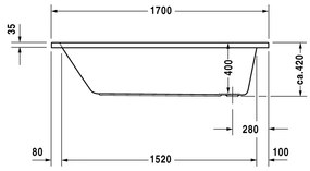 Duravit D-Code - vana 170x75 cm 700100000000000