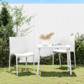 Zahradní židle 2 ks bílé 50 x 46 x 80 cm polypropylen - Default Title