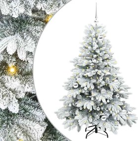 Umělý vánoční stromeček s 150 LED diodami Bílá 150 cm PE a PVC 3397606