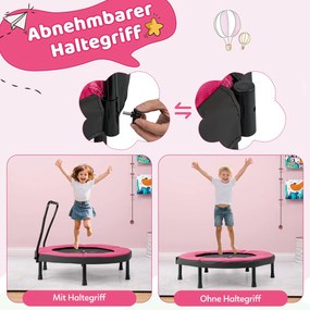 Costway Ø102 cm dětská trampolína fitness trampolína vnitřní s odnímatelnou