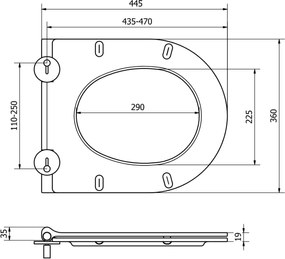 Mexen - WC sedátko SLIM DUROPLAST na wc mísu LENA RICO SOFIA CARMEN (B6101) | soft-close, 39050100