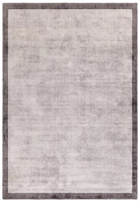 Černý koberec Ife Border Charcoal Silver Rozměry: 160x160 cm