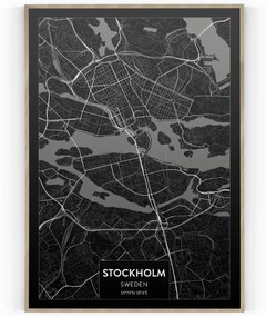 Plakát / Obraz Mapa Stockholm Pololesklý saténový papír 210 g/m² A4 - 21 x 29,7 cm