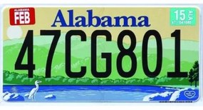 Cedule značka Alabama 47CG801