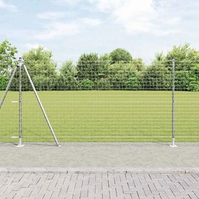 Plotový sloupek s betonovým základem 26 ks Stříbrná 3350265