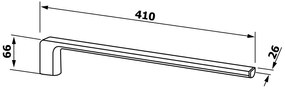 Gedy PIRENEI pevný držák ručníků 410mm, chrom - PI2213