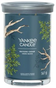 Aromatická svíčka, Yankee Candle Signature Tumbler Bayside Cedar, hoření až 100 hod