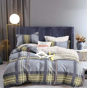 3 dílné Flanelové Povlečení polycotton Samuel 200x140cm + 90x70 cm TiaHome