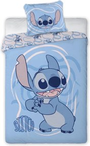 Povleceni Disney Lilo and Stitch modrý do postýlky 135x100cm+40x60cm Faro