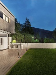 NV 9002870 Venkovní sloupkové svítidlo MABEL černý hliník a čiré sklo LED 17W 3000K 220-240V 36st. IP54 délka kabelu 35 cm - NOVA LUCE