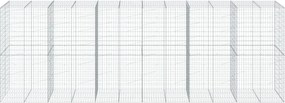 Gabionový koš s víkem 600 x 100 x 200 cm pozinkované železo 3295235