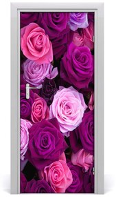 Fototapeta na dveře Růžové růže 75x205 cm