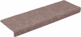 Schodové rohože samolepicí 20 ks 65 x 21 x 4 cm světle hnědé s obdélníkovým okrajem 3365715
