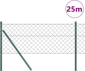 Oplocení na řetězcích se upevňuje na zem 25 x 0,4 m Zelená 3351086