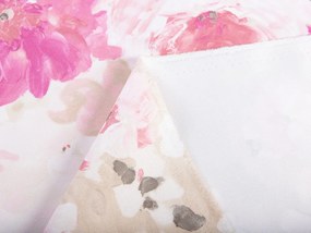 Biante Dekorační závěs PM-030 Růžové malované květy 145x210 cm