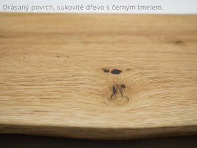 Masivní Jídelní Stůl Deska Dub Rozměry desky: 140	x 100 cm