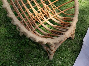 Benlemi Přírodní pohodlné zahradní křeslo CLER ručně pletené z vrbového proutí Zvolte barvu: Hořčicová